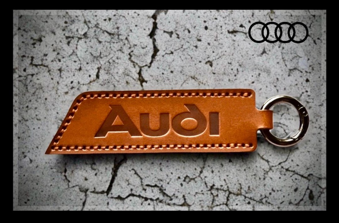 Keychain Leather Audi Leather Keychain Audi Style Pendant Keychain - Etsy