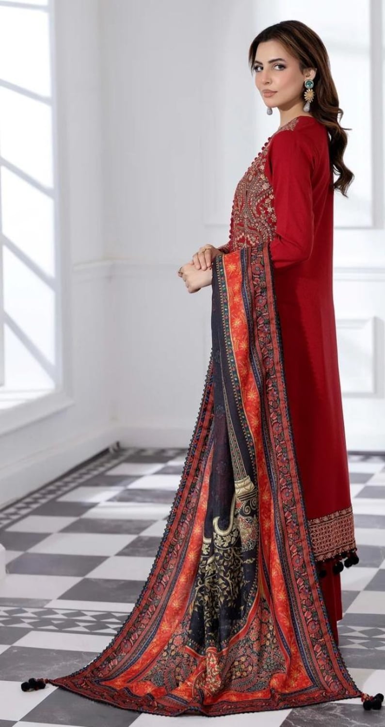 Dhanak Luxury Salwar Kameez: Pakistani Wedding Guest Outfit - Etsy
