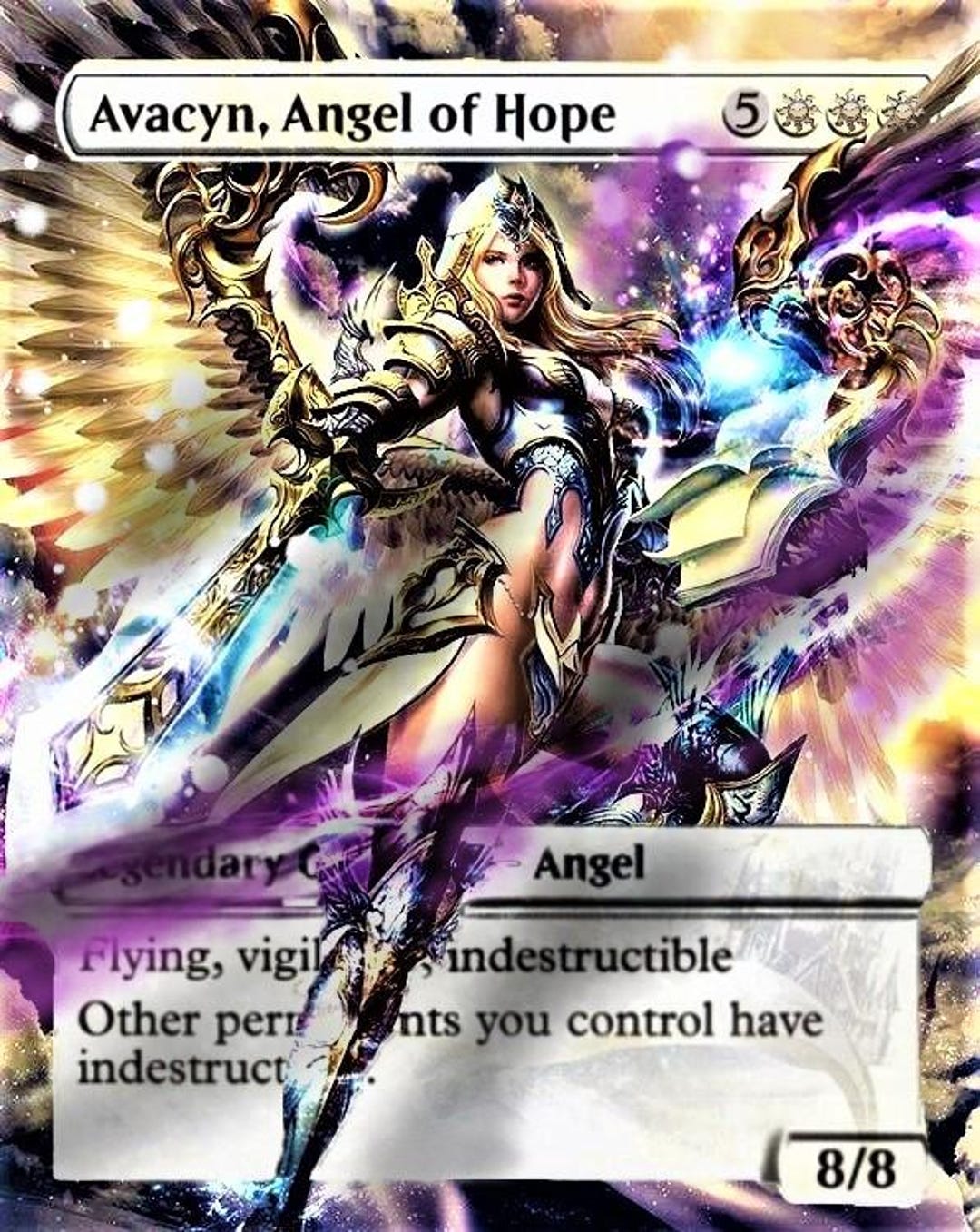 Avacyn, Angel of Hope, Full Art Alter Made by Hand Upon Order - Etsy