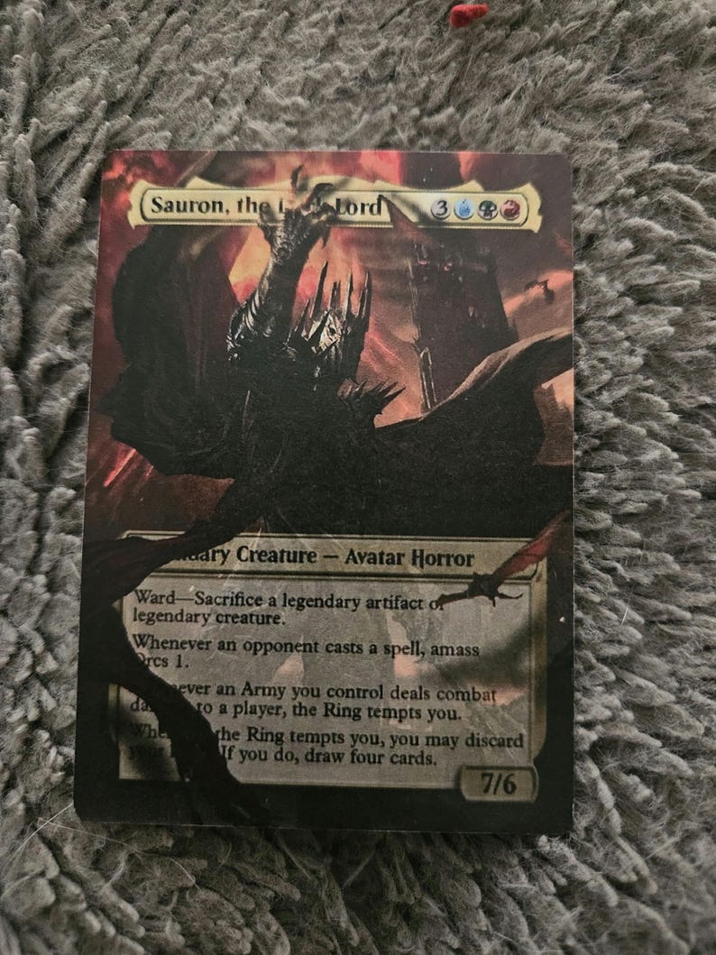 Sauron the Dark Lord Fan Art, Full Art Alter Made by Hand Upon Order - Etsy