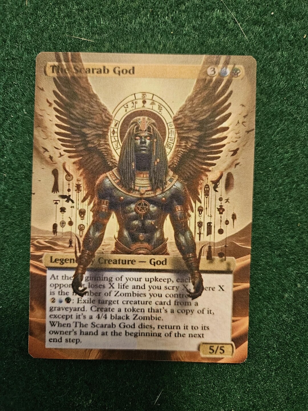 The Scarab God Fan Art Card, Full Art Alter Made by Hand Upon Order - Etsy