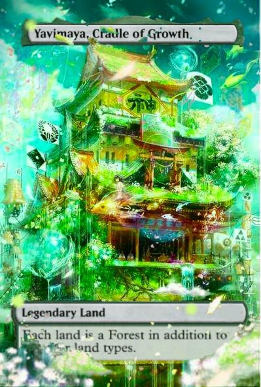 Yavimaya, Cradle of Growth Fan Art. Full Art Alter Made by Hand Upon ...