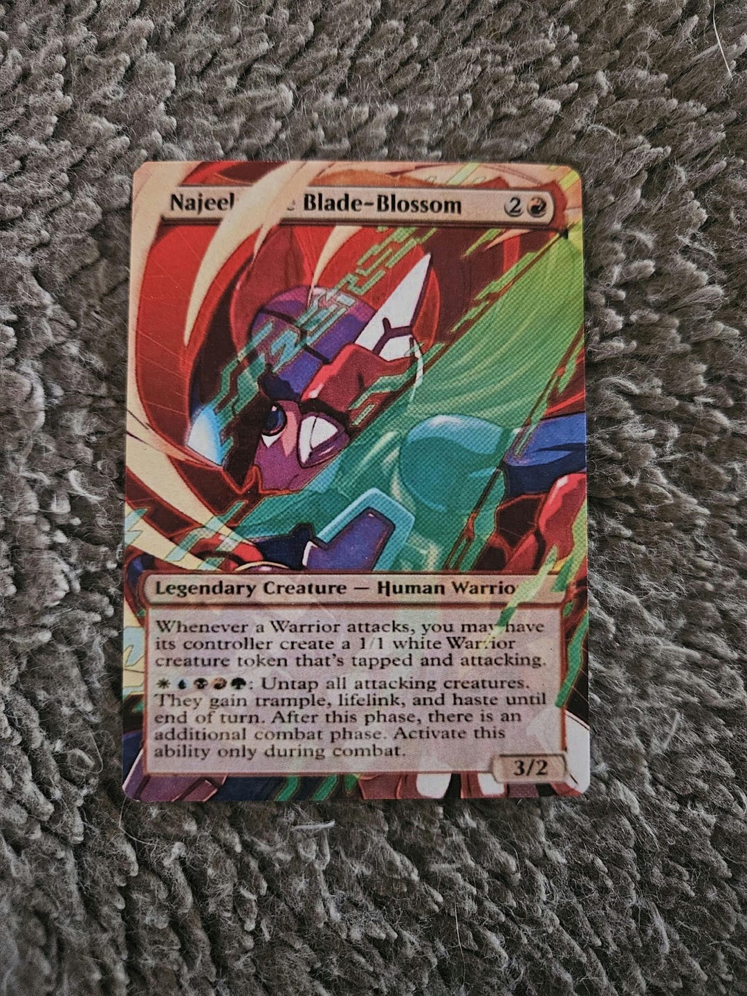 Najeela, the Blade-blossom Fan Art, Full Art Alter Made by Hand Upon ...