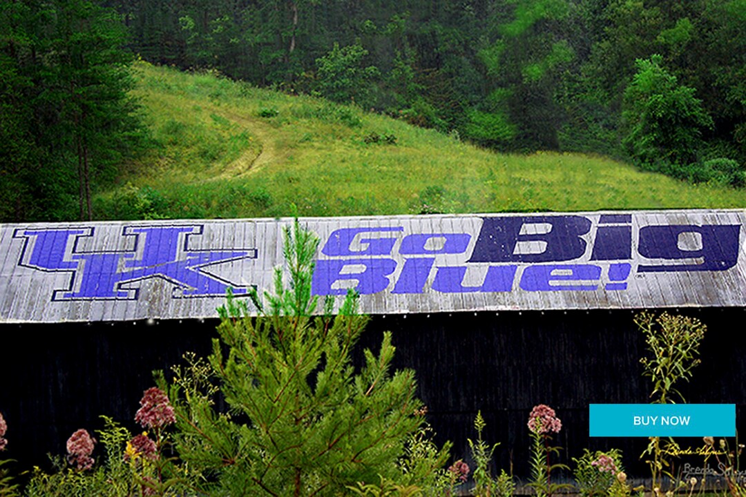 Go Big Blue Barn West Liberty Kentucky Fine Art Print on Paper Canvas ...