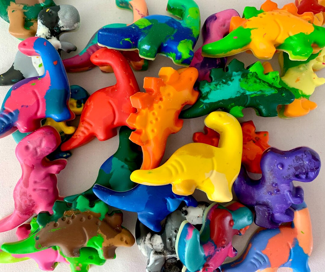 Dinosaur Crayons | Shaped Crayons | Multicolored Crayons | Swirled ...