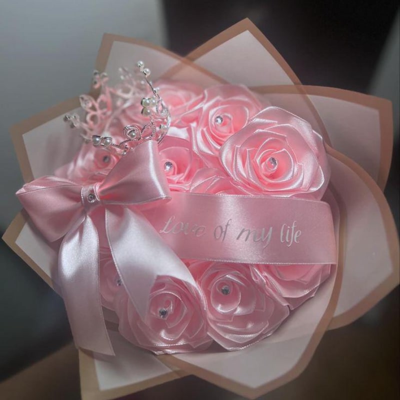 Ribbon Rose Bouquet - Etsy