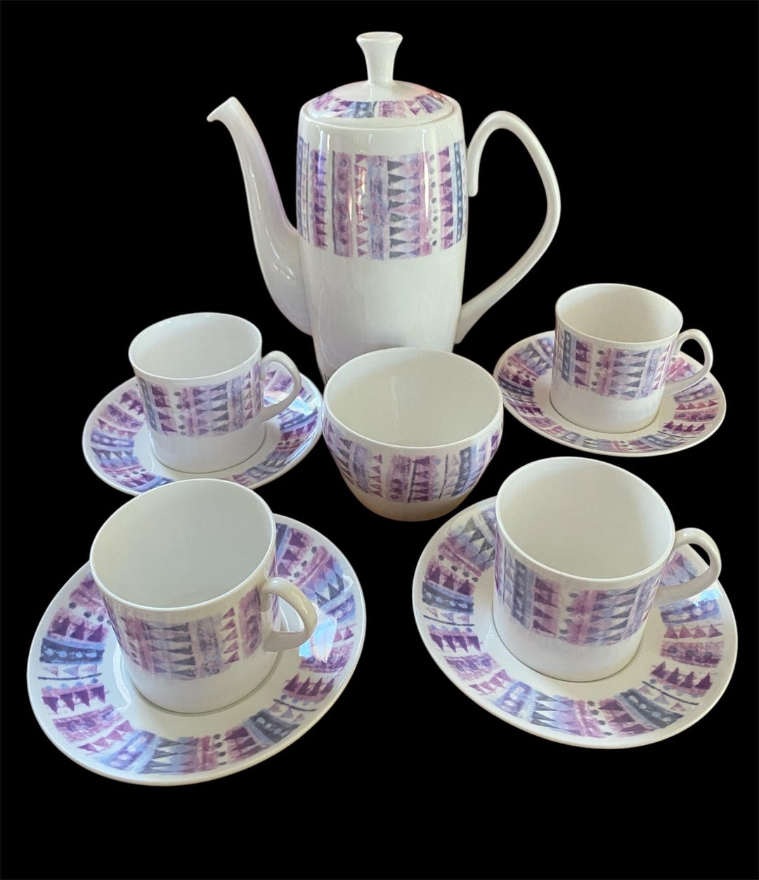1960s Shelly Bone China Coffee Set ‘fiord’ Pattern - Etsy