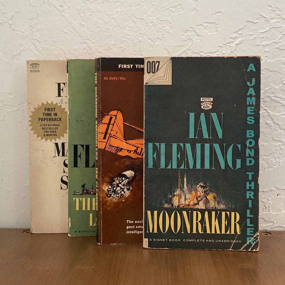 Set of 4 Vintage James Bond Paperbacks by Ian Flemming - Etsy