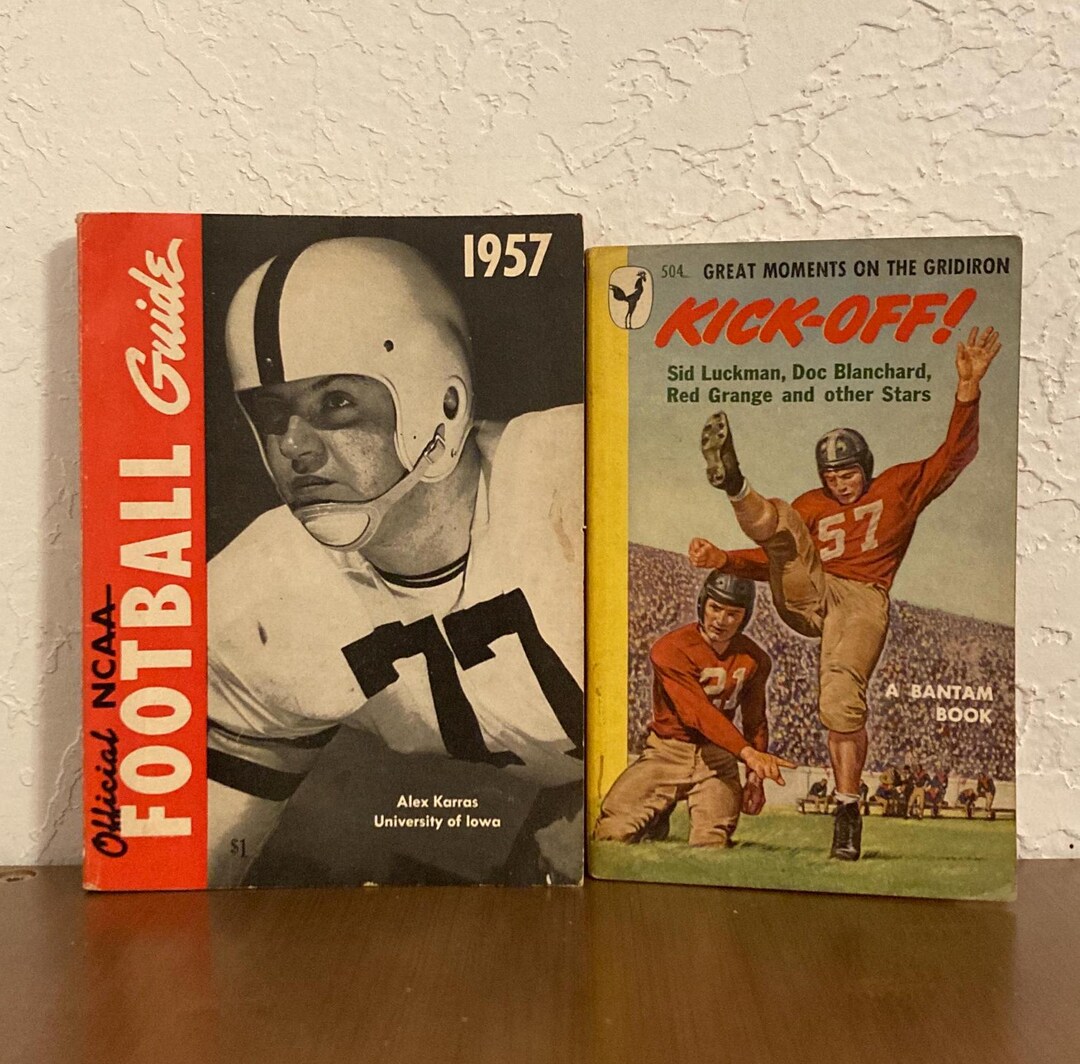 Pair of 1940s/50s Vintage Football Books-official 1957 NCAA Football ...