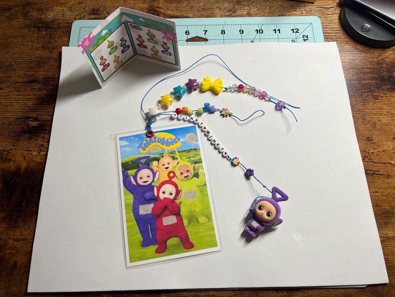 Teletubbies Featuring Tinky Winky Junk Journal Charm/bookmark - Etsy