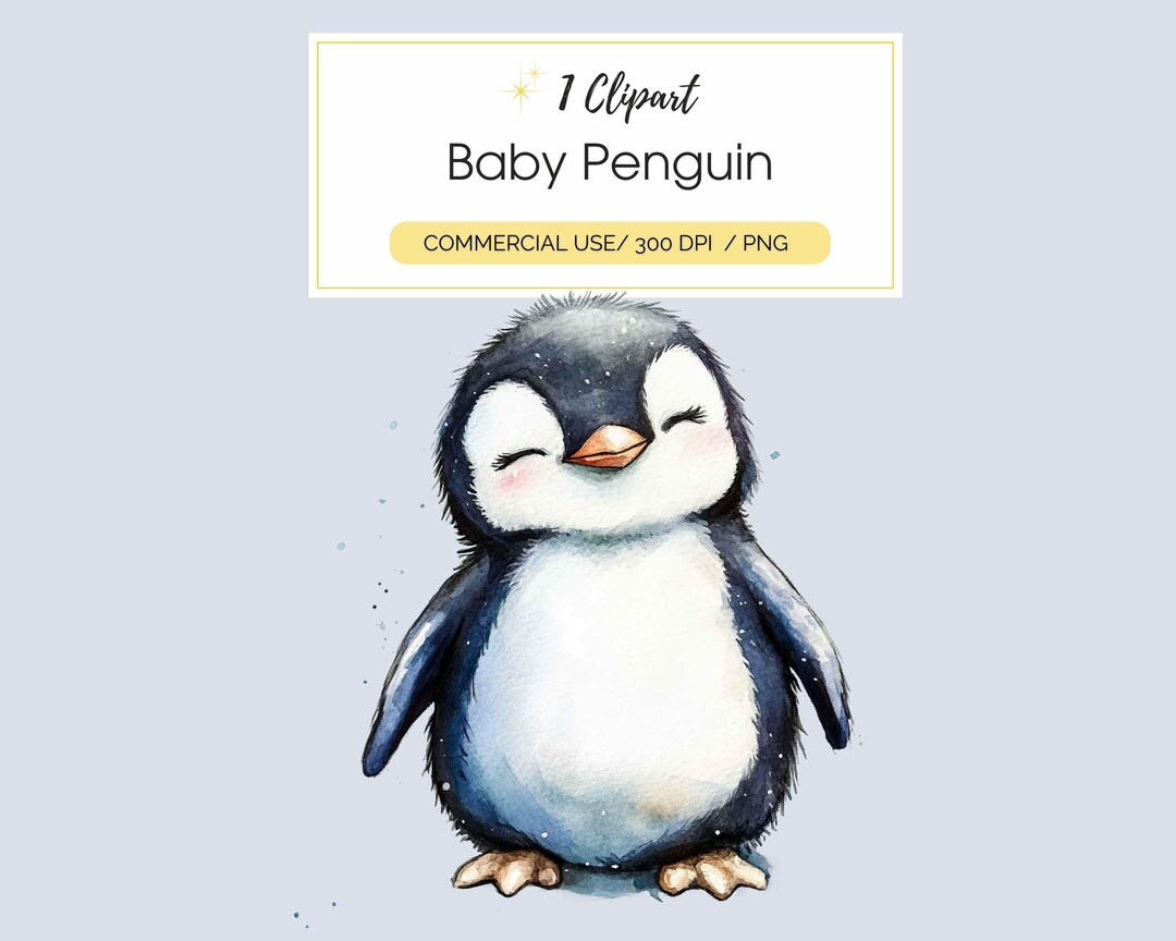 Cute Baby Penguin Clipart Cute Animal Clip Art Digital Penguin Invite ...