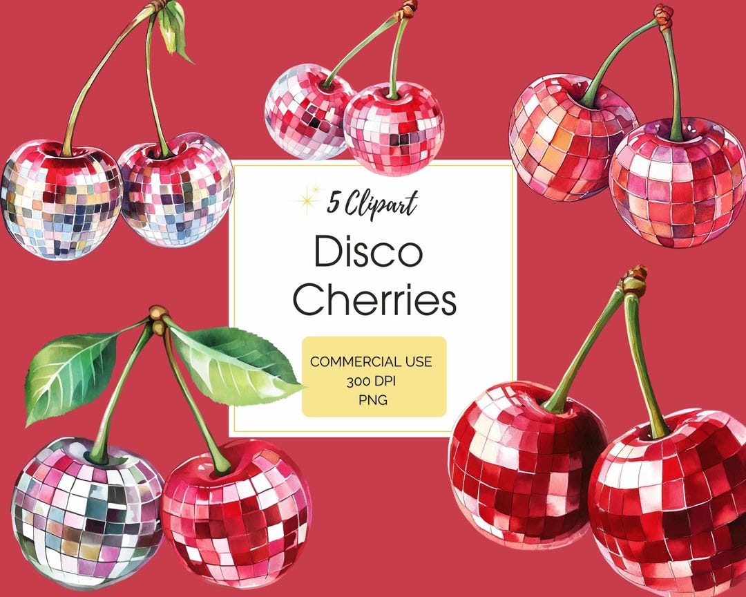 Cherry Disco Ball Clipart Disco Cherry Png Groovy Cherries Png Home ...