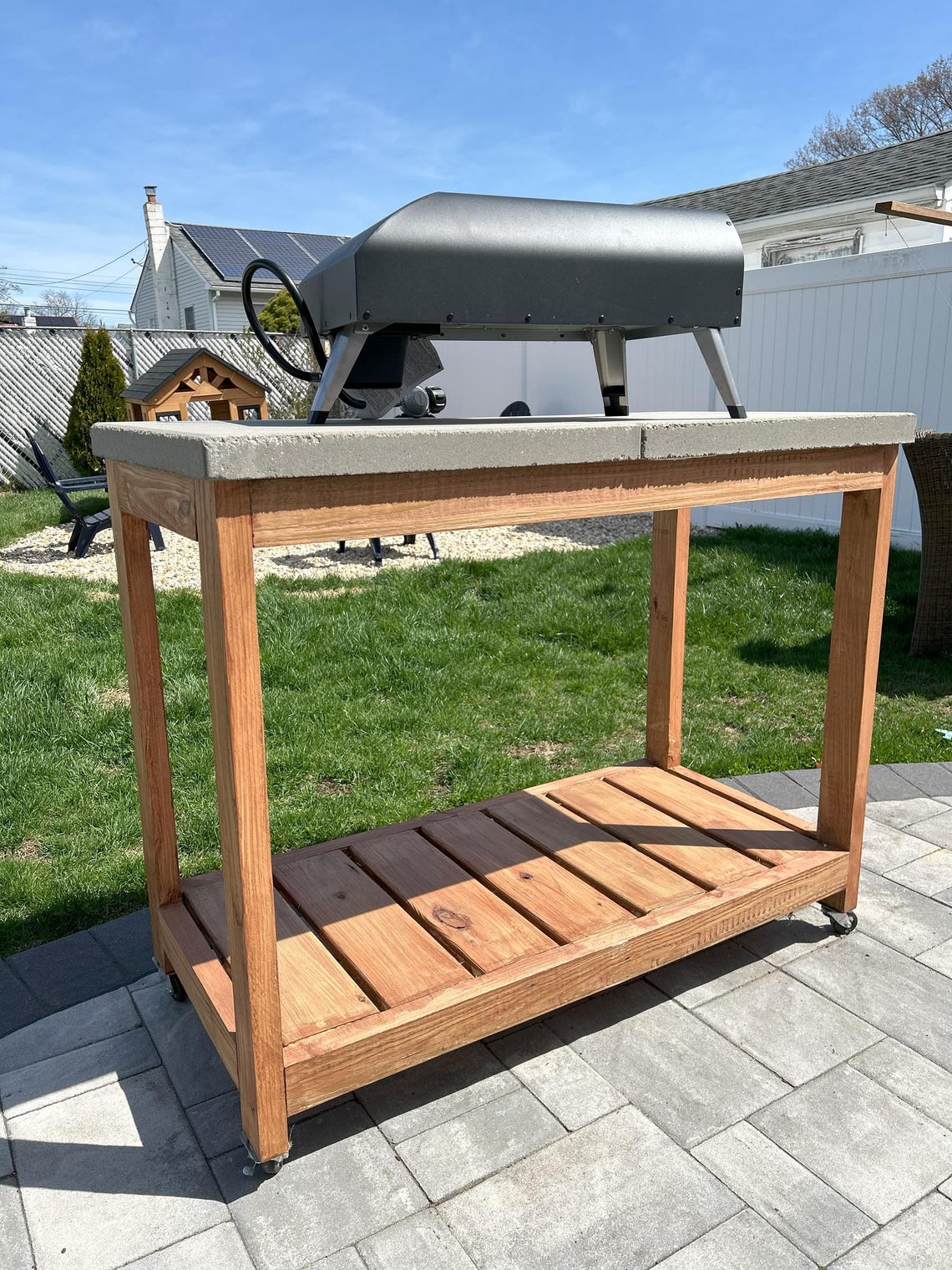 Outdoor Pizza Oven Table | Outdoor Bar Parts List and DIY Build Plans ...