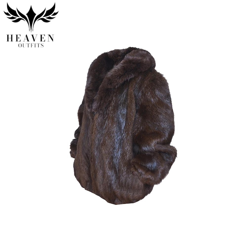 Men's Real Nutria Fur Bomber Jacket With Fox Fur Collar, Genuine Luxury ...