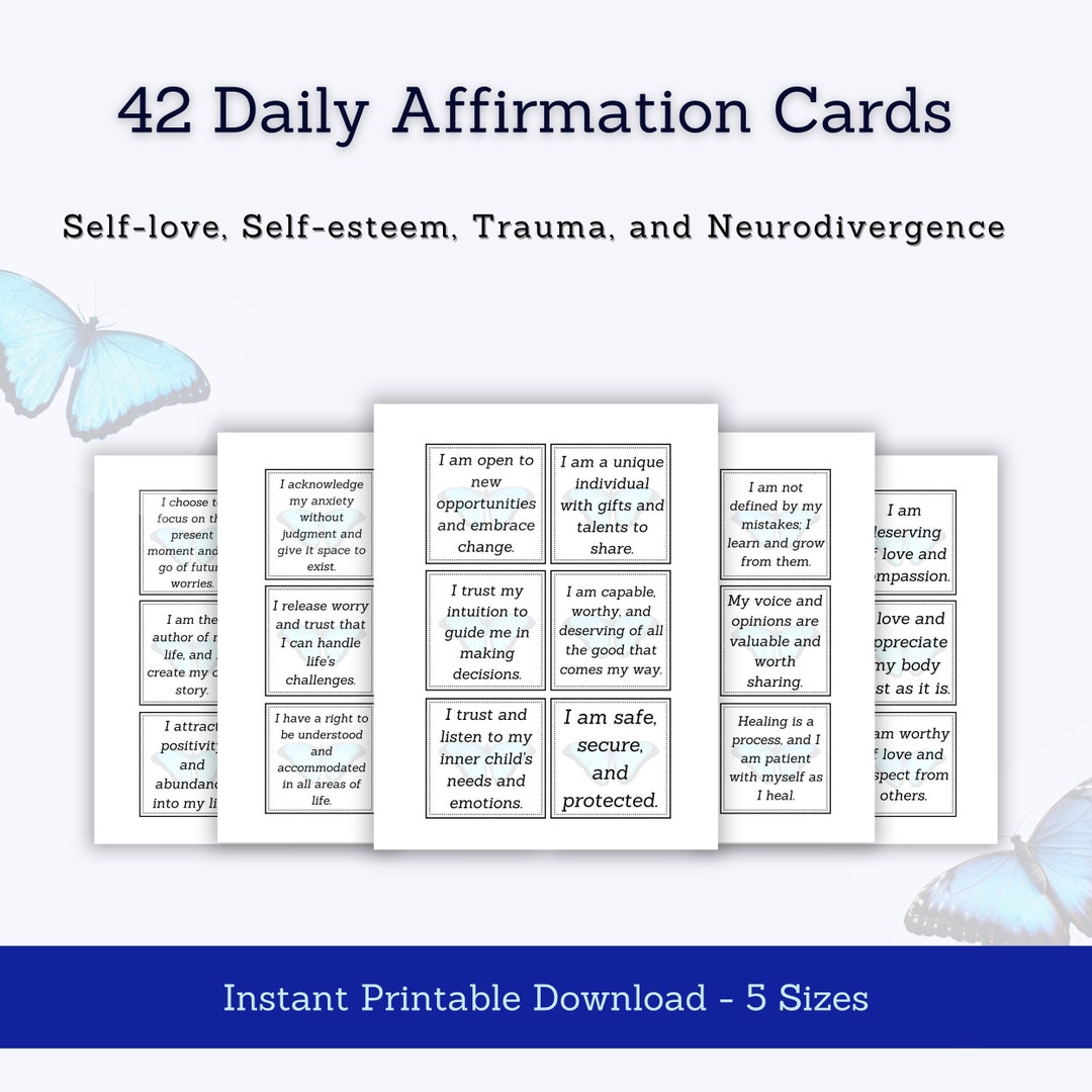 Printable Cards Affirmation Cards Healing From Trauma Positive Quote ...