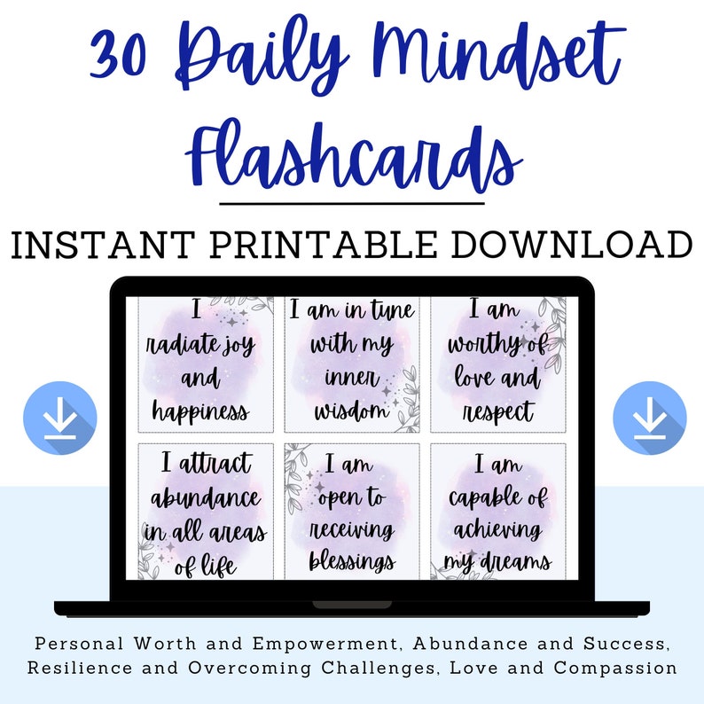 Printable Flashcards | Affirmations | Self-healing | Abundance and ...