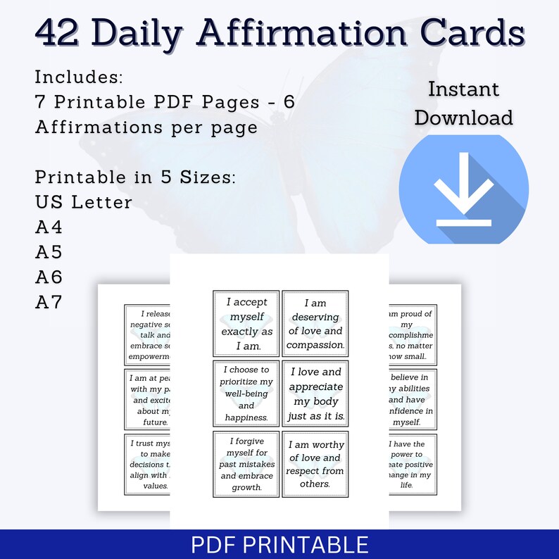 Printable Cards | Affirmation Cards | Healing From Trauma | Positive ...