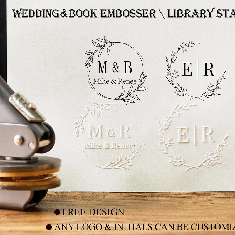 Embossed Monogram - Etsy