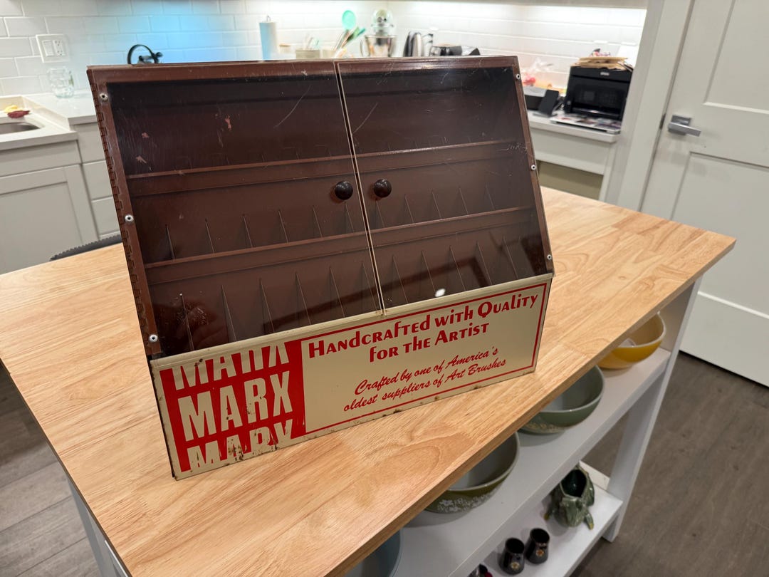 Vintage Marx Paint Brush Display Case - Etsy