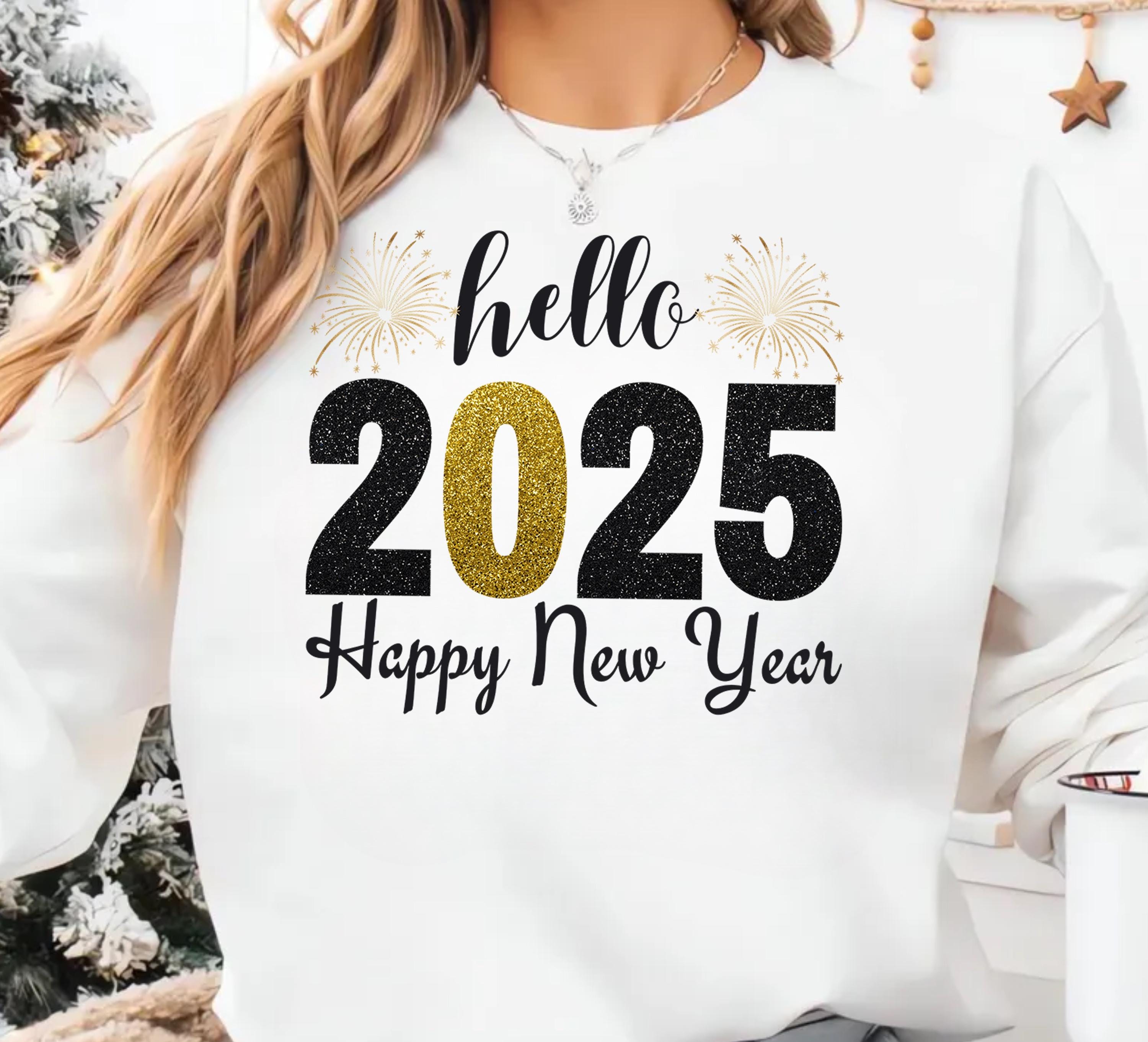 Happy New Year 2025 Png, Trendy New Years Eve Png, Hello 2025 Png ...