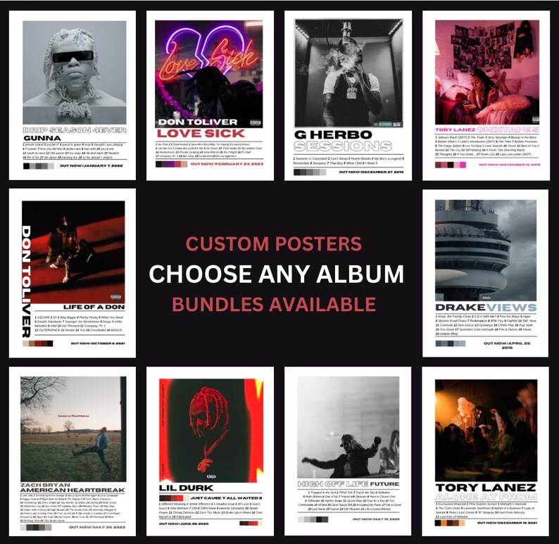 Custom Album Cover Art Poster (printed) - Etsy