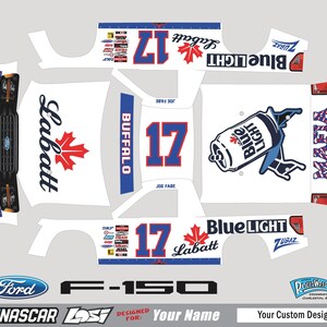 Wrap for NASCAR PROLINE Losi Body - Ford F150- Sticker Graphics Decal ...
