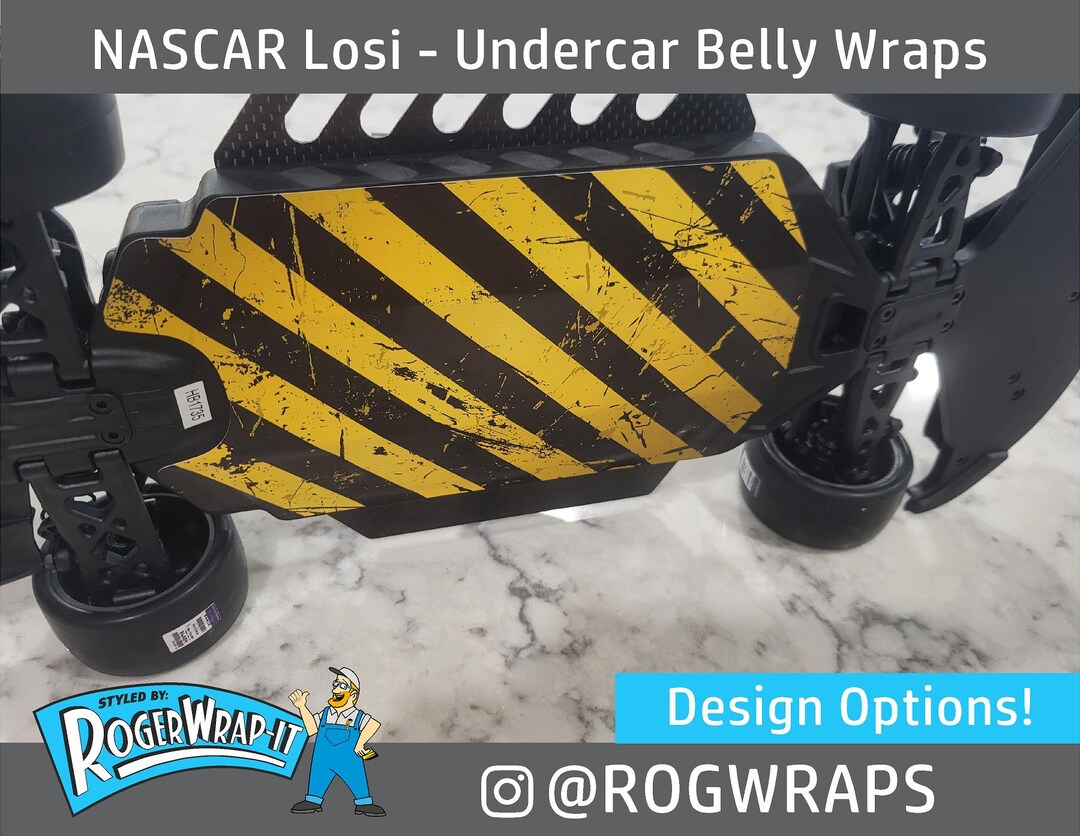 NASCAR Losi 1/12 Chassis Protector, Belly Pan, Skid Plate Underside ...