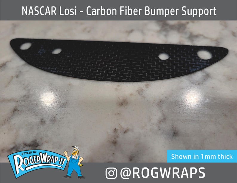 Carbon Fiber Bumper Plate for NASCAR Losi 1/12 - Grom Arma - Etsy