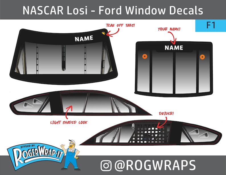 NASCAR Losi 1/12 - Chevy Camaro - Ford Mustang - Toyota Camry ...