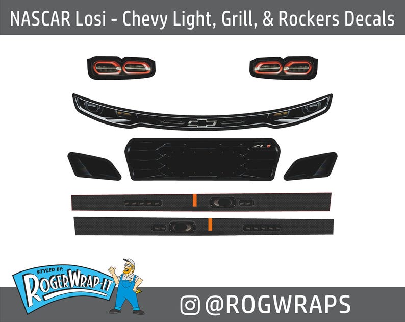 NASCAR Losi 1/12 - Chevy Camaro - Ford Mustang - Toyota Camry ...