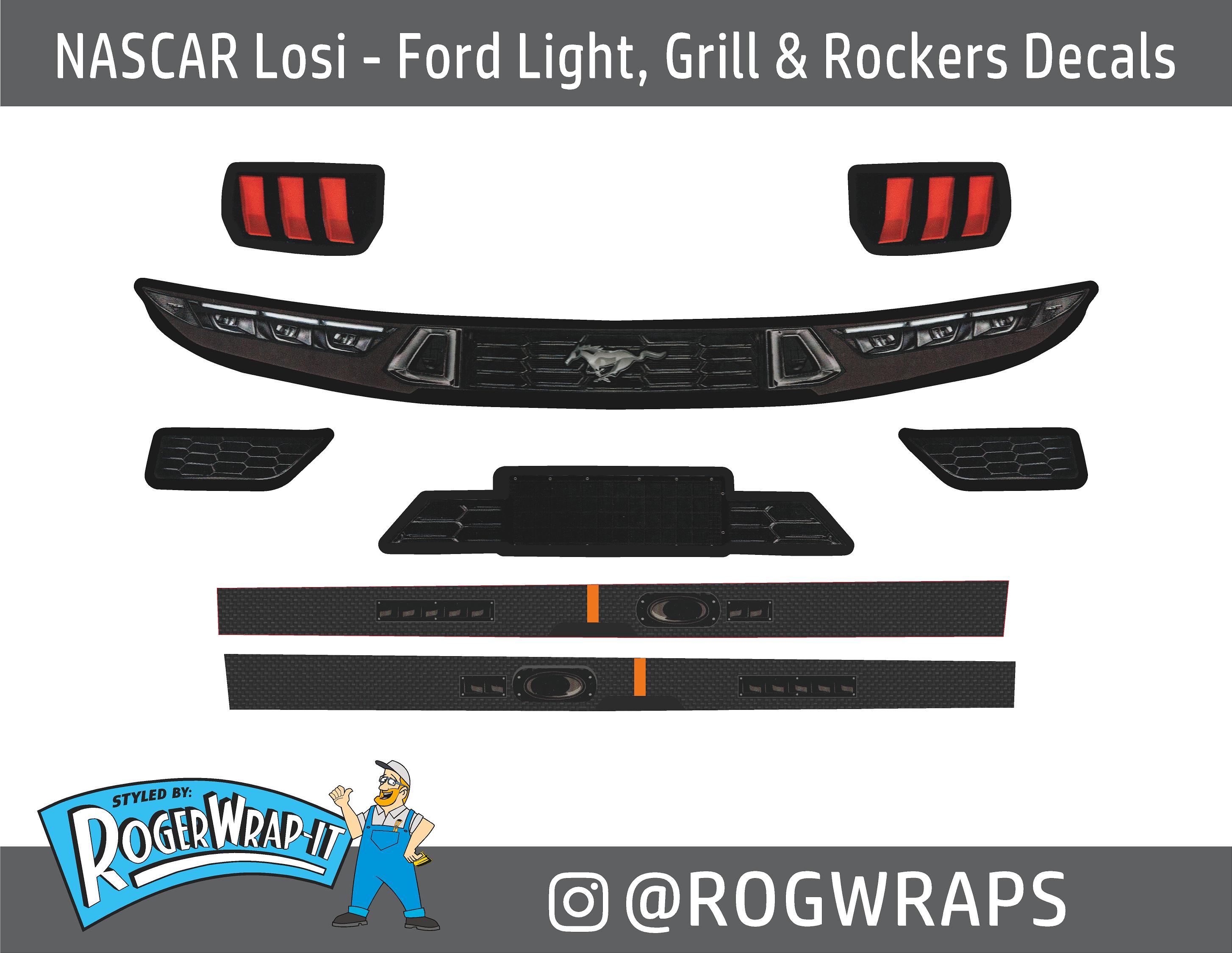 NASCAR Losi 1/12 - Chevy Camaro - Ford Mustang - Toyota Camry ...