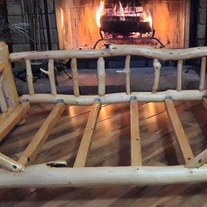 Large Hancrafted Log Dog Bed - Etsy