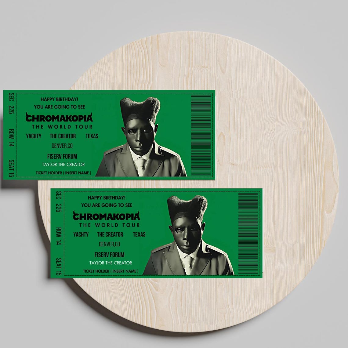 Editable Tyler, the Creator Chromakopia Concert Ticket Canva Ticket ...