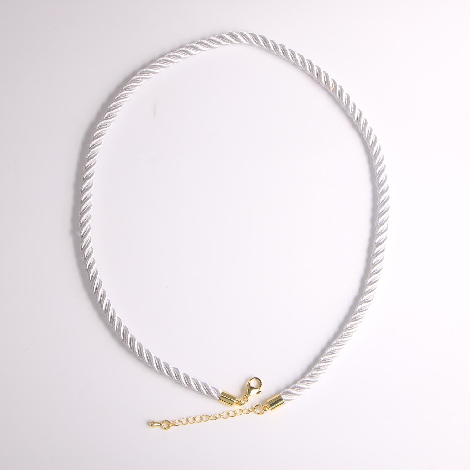 5mm Thick Twisted Satin Silk Cord Adjustable Necklaces - Necklace ...