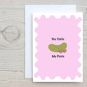 You Tickle My Pickle Valentines Day Card, Jellycat Card, Funny Pickle ...