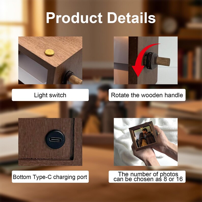 Custom Flip Book Frame Animation Wood Box,wooden Animation Album With ...