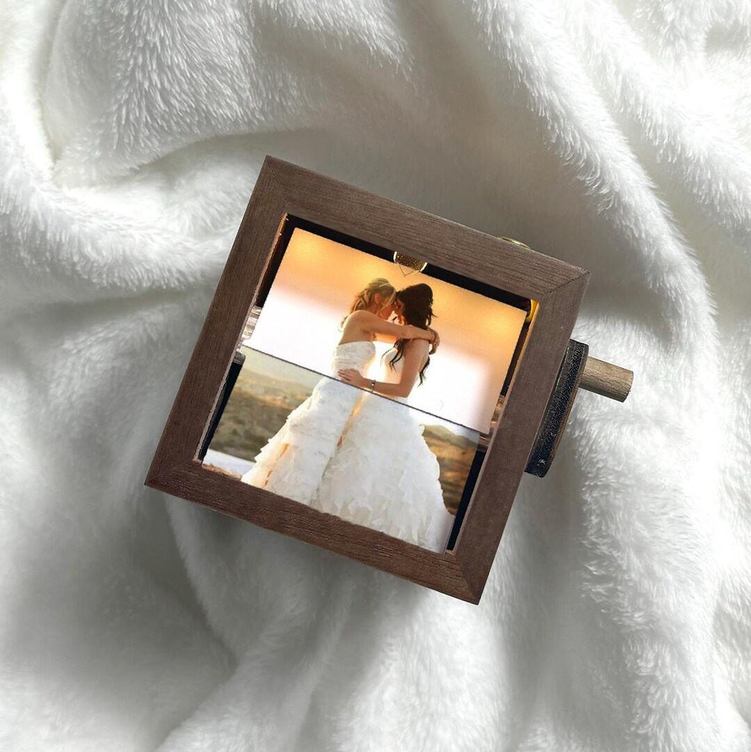 Personalized Wooden Flipbook Animation Box With Light | Custom Photo ...