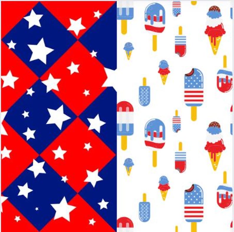 4th of July Digital Paper: Patriotic Scrapbook Designs (digital ...