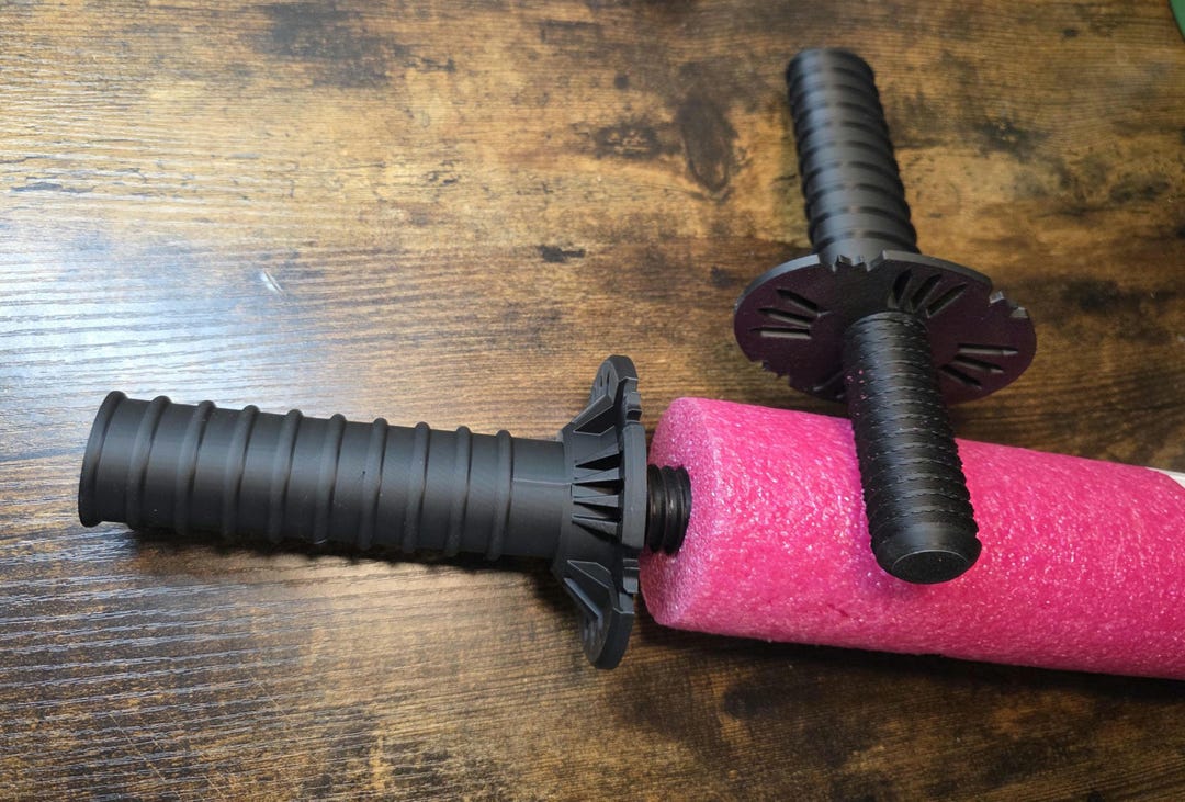 Pool Noodle Sword Handles (2-pack) – 3D Printed Grip Hilt for Foam ...