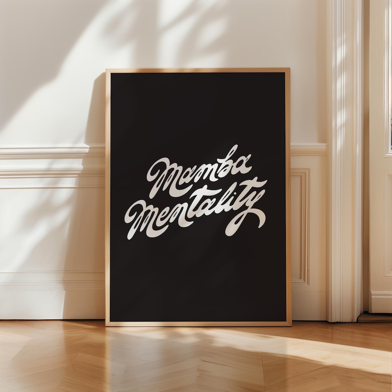 Mamba Mentality 2 PACK Kobe Bryant Posters NBA Black Mamba Basketball ...