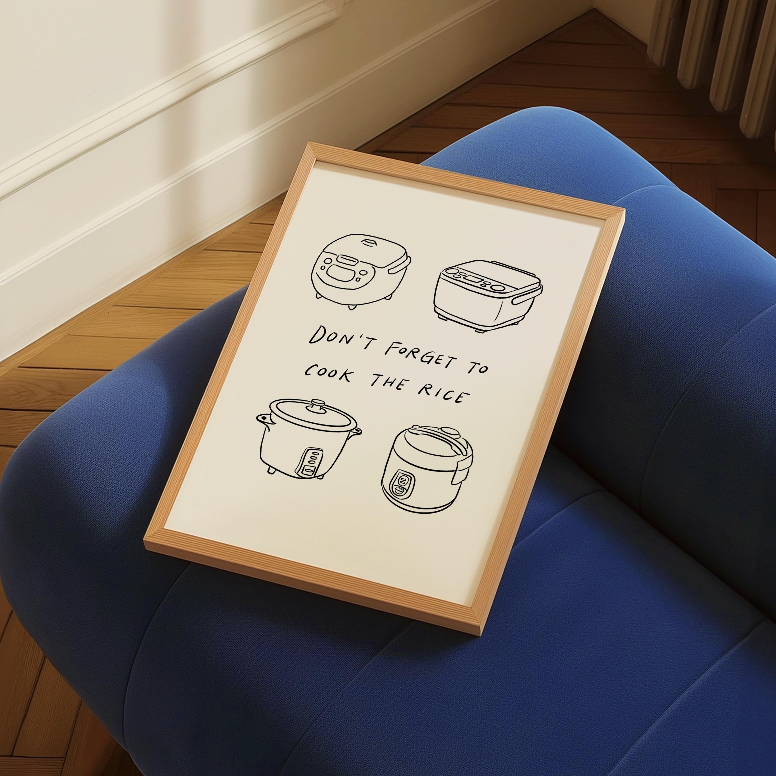 Rice Cooker Kitchen Art Print: Asian Foodie Poster (digital Download ...