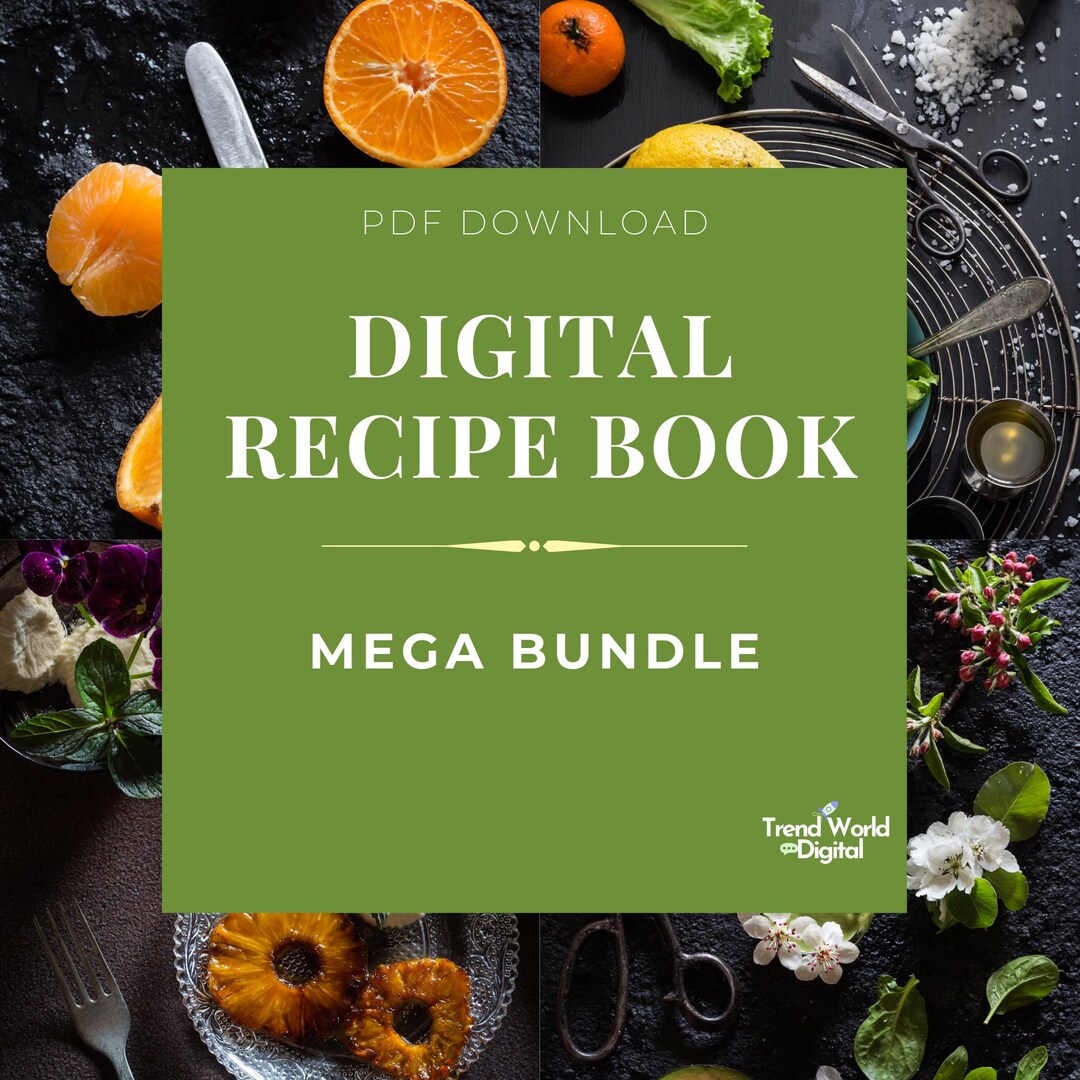 Digital Recipe Book Pdf Bundle Printable Recipe Book for Mom Recipe ...
