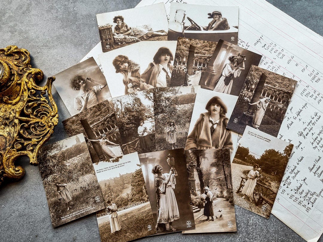 Bundle of 5 Vintage French Postcards - Etsy