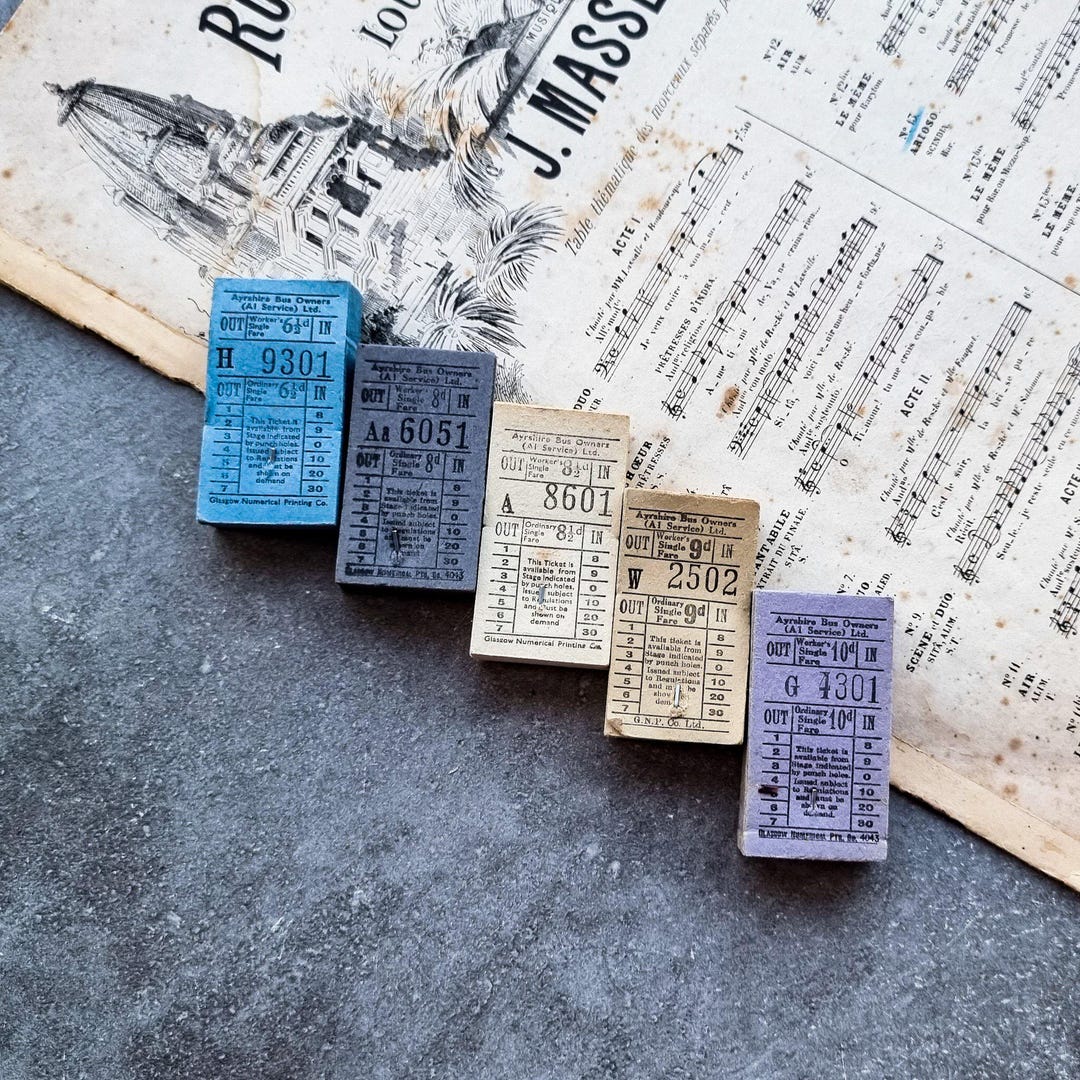 Vintage British Ticket Stacks - Etsy