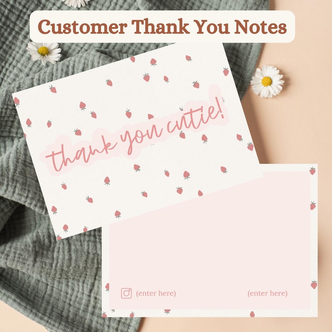 Customer Thank You Cards-packaging Insert-customizable-download ...