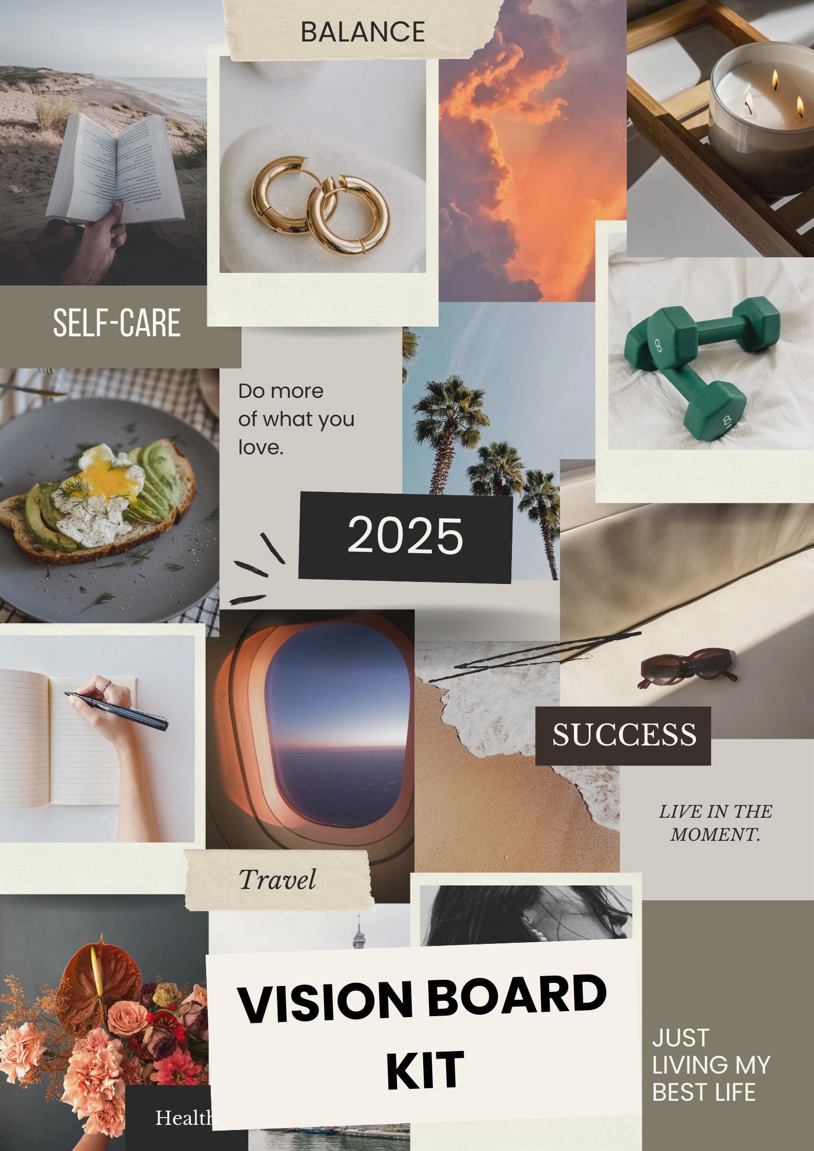 Digital Vision Board Kit PDF 19 Pages of Inspirational Images, Quotes ...