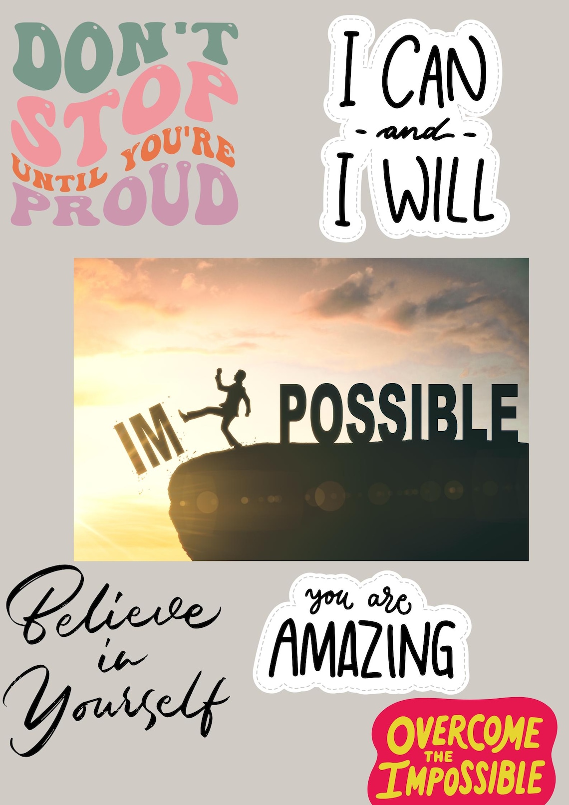 Digital Vision Board Kit PDF 19 Pages of Inspirational Images, Quotes ...