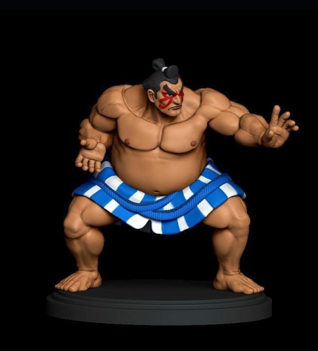 Edmon Honda , Street Fighter,handpainted Figurine,3d Printed 12k Fanart ...