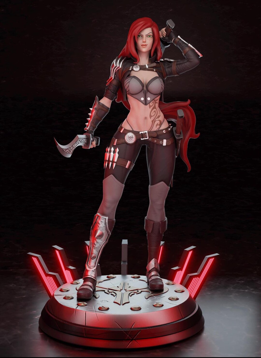 Katarina From League of Legends,arecanee,handpainted Figurine,3d Printed 12k Fanart Statue, - Etsy