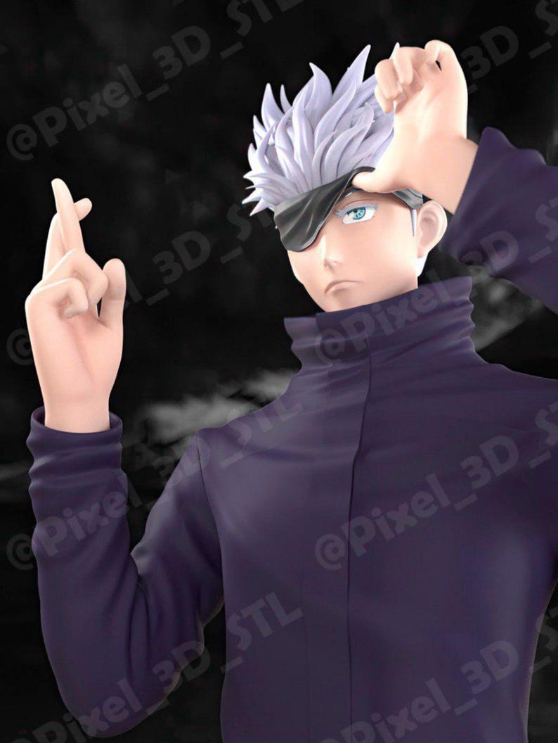 Satoru Gojo , 3D Printable Jujutsu Kaisen Figure, Jujutsu Kaisen 3D ...